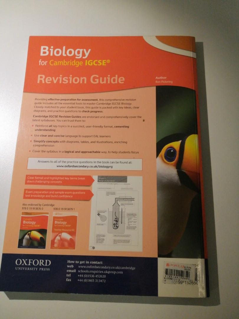 IGCSE Biology Textbook Cambridge revision guide, Hobbies & Toys, Books ...