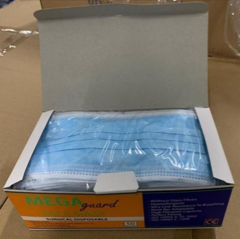 Mega Guard 3 ply Surgical Disposable Face Mask 50pc 医用口罩, Health ...