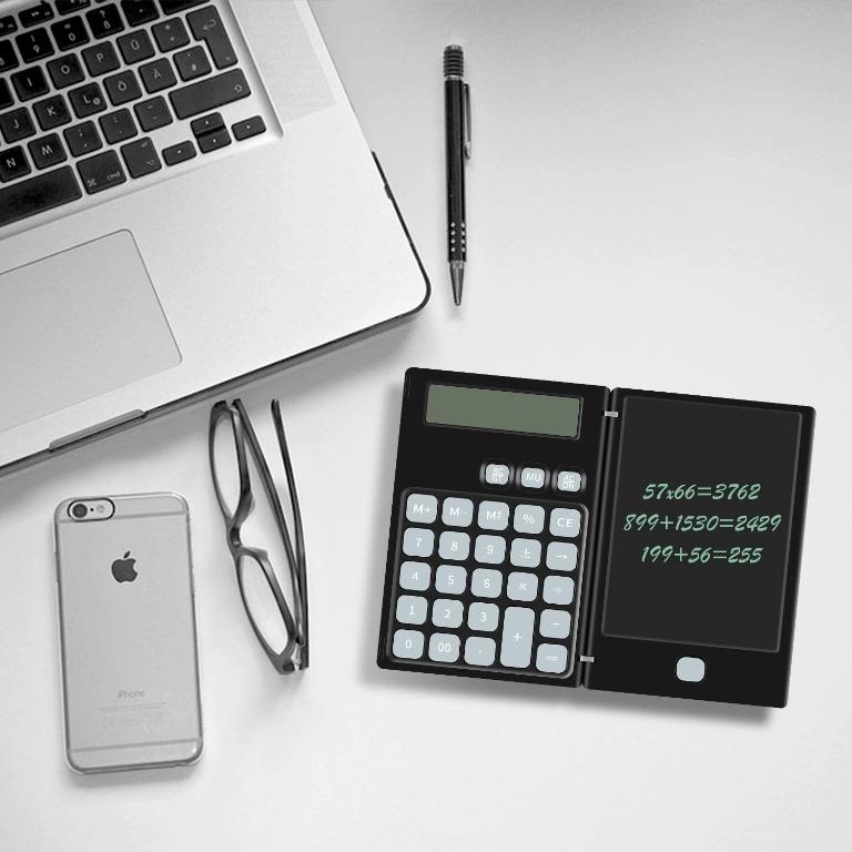 (N) Standard Calculator and LCD Writing Tablet, 2 in 1 Function for ...