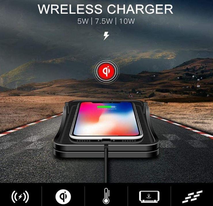 New Wireless Car Charger, Qi-certified 10W Wireless Charging Mat Pad ...