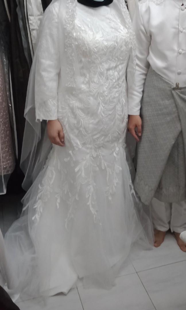Nikah Baju for plus size brides, Women's Fashion, Muslimah Fashion ...