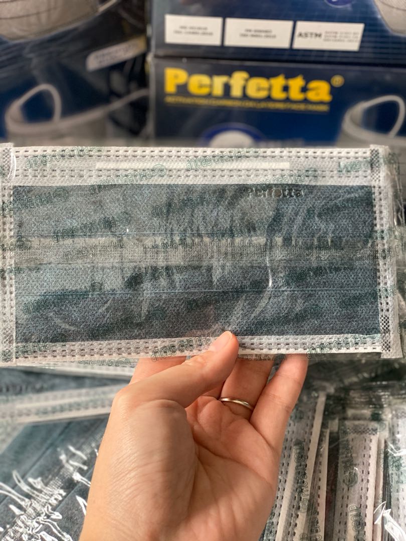 PERFETTA Surgical Mask 4PLY Astm lv2, Health & Nutrition, Face Masks ...