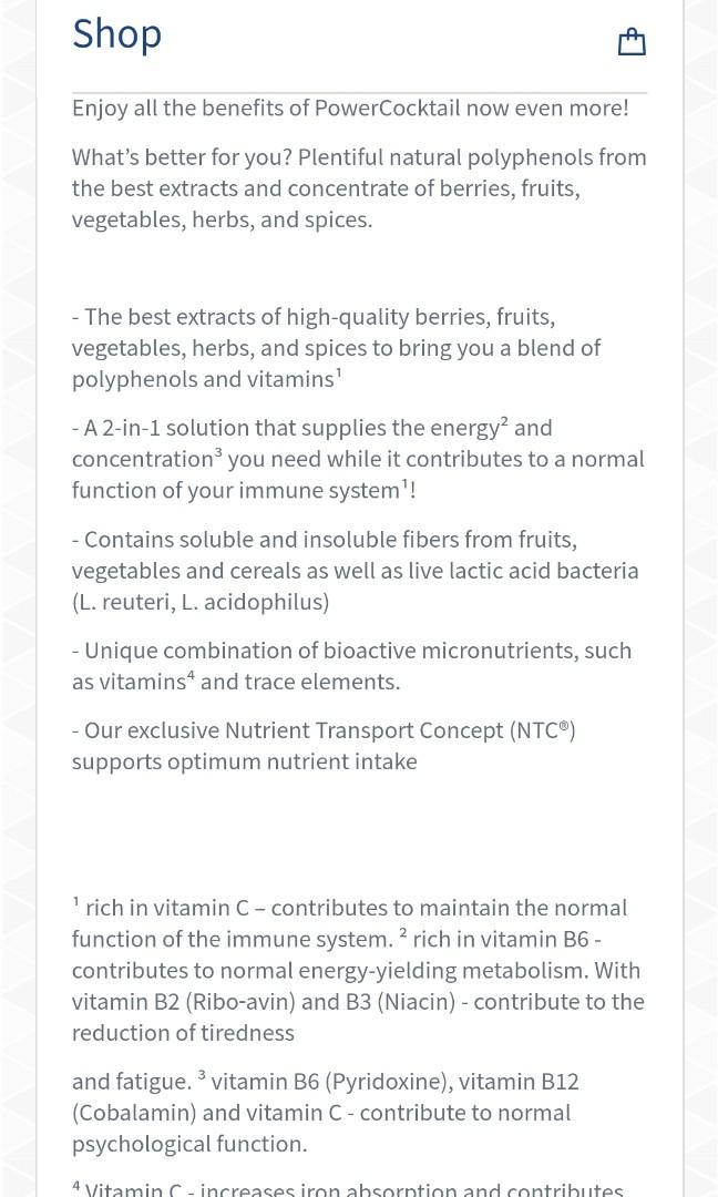 Power Cocktail Fitline, Everything Else on Carousell