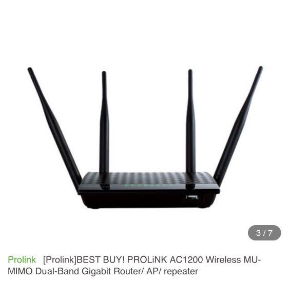 PROLiNK AC1200 Wireless MU-MIMO Dual-Band Gigabit Router/ AP/ repeater ...