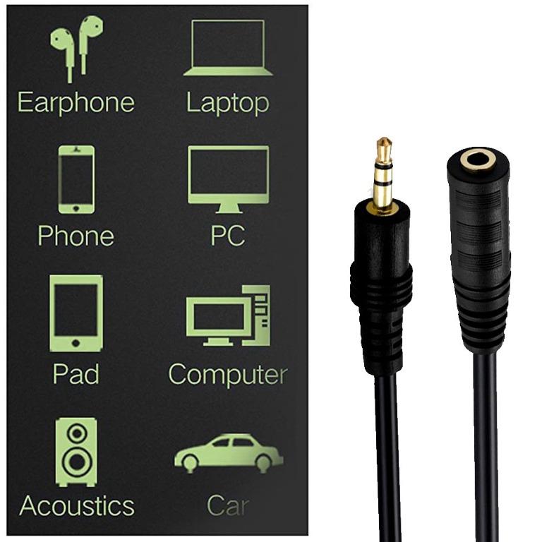 Proocam AUX Cable 5meter ACB-50 Gold-Plated Stereo Audio Aux Extension ...