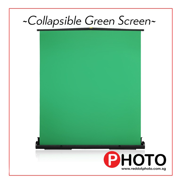 (1.5m | 2m | 2.3m) Pull Up Green Screen White Screen Collapsible ...