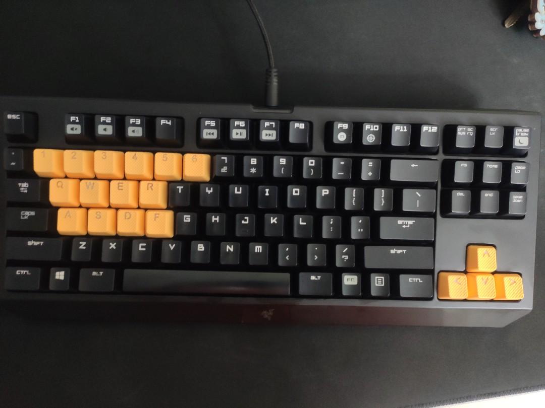 Razor black widow stealth with Tai hao keycaps, Computers & Tech, Parts ...
