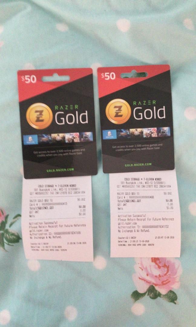 Razor Gold card, Video Gaming, Gaming Accessories, Game Gift Cards ...