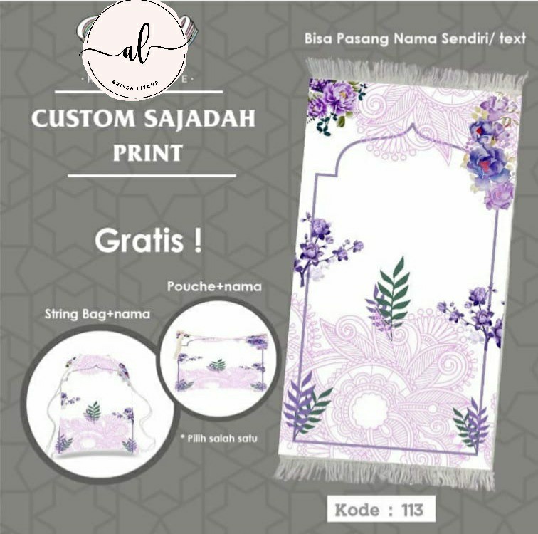 Sajadah with custom name, Women's Fashion, Dresses & Sets, Traditional ...