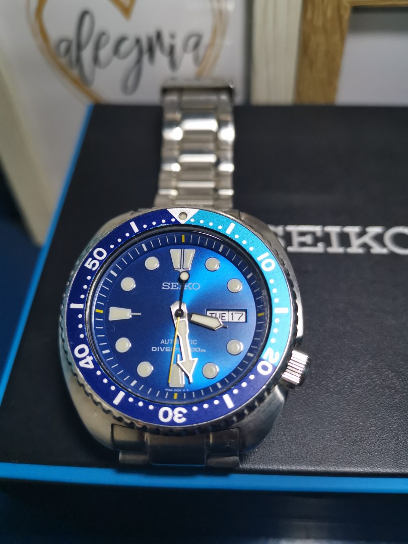 Seiko Turtle Blue Lagoon, Men's Fashion, Watches & Accessories, Watches ...