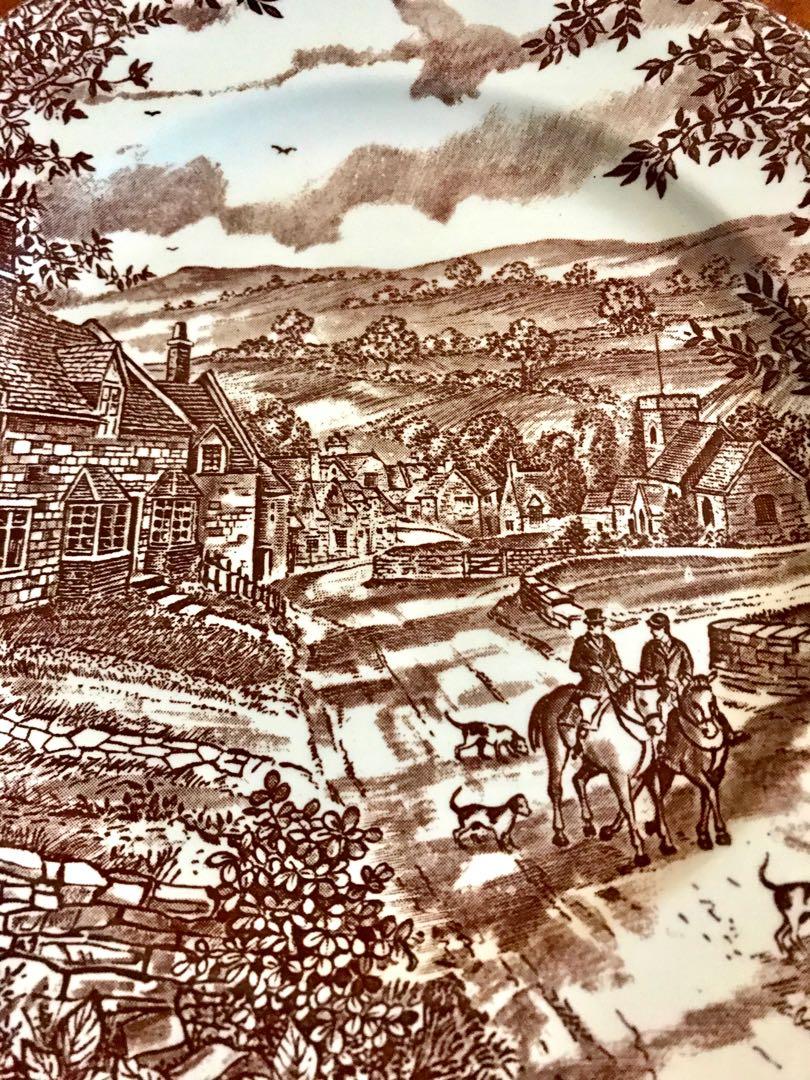 Vintage Village J Broadhurst & Sons Plate 25cm, Hobbies & Toys, Collectibles & Memorabilia ...