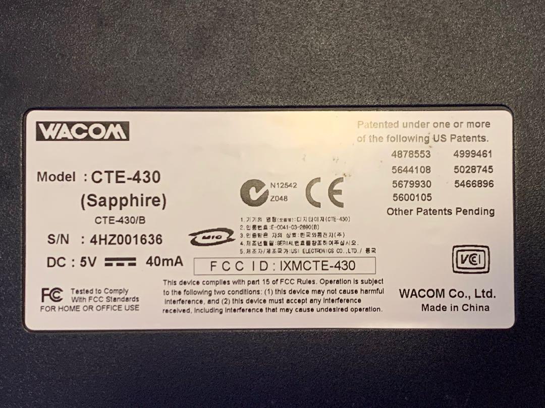 Wacom Graphire 3 CTE-430 Graphics Pen Tablet, Computers & Tech, Parts ...
