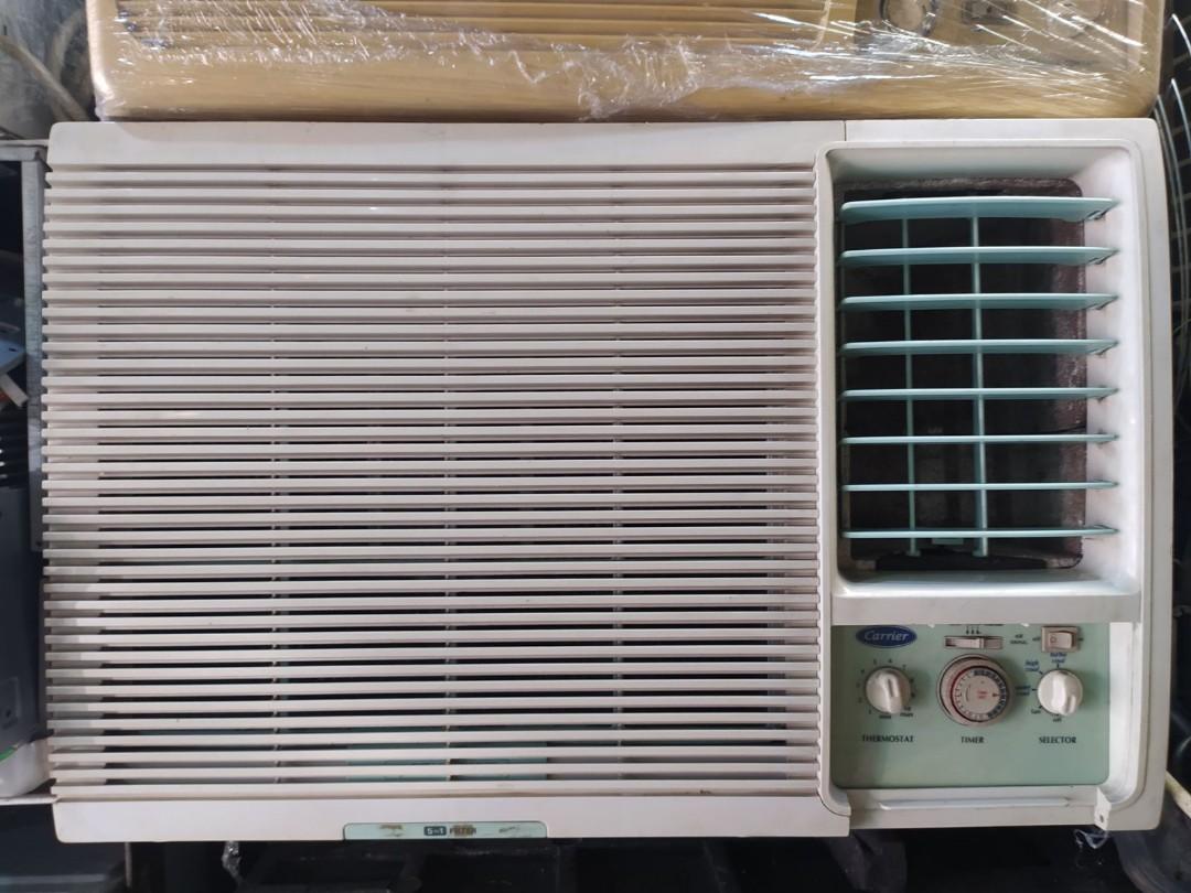 Window type 2hp carrier aircon, TV & Home Appliances, Air Conditioning ...