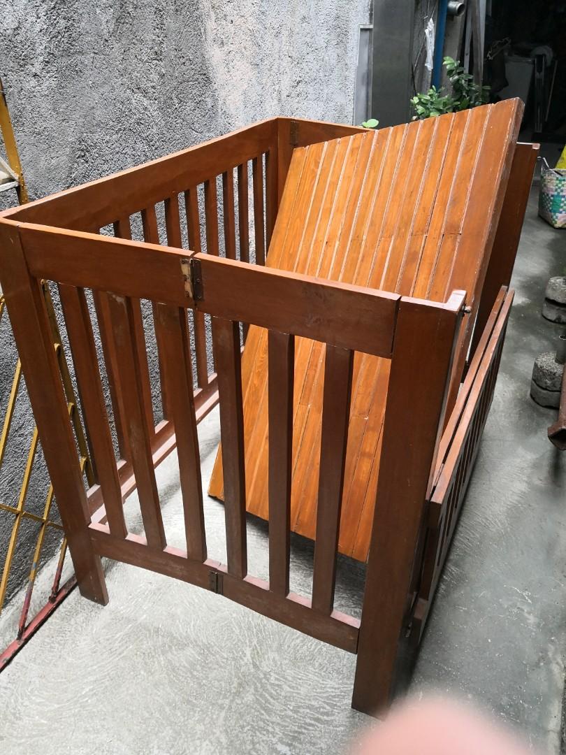 Wooden Baby Playpen / Crib (heavy duty & foldable), Babies & Kids, Baby ...