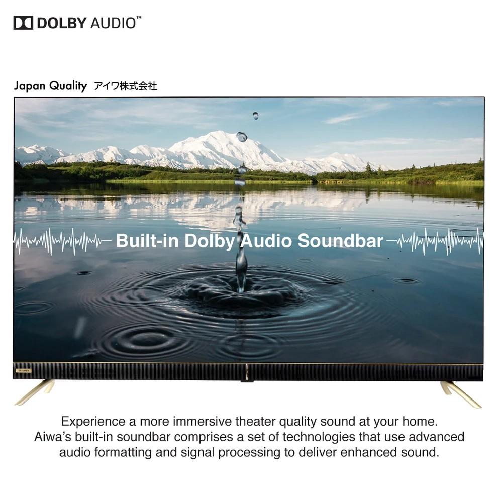 AIWA 55" LED 4k UHD Frameless Smart Android TV, Built-in Soundbar (AW ...