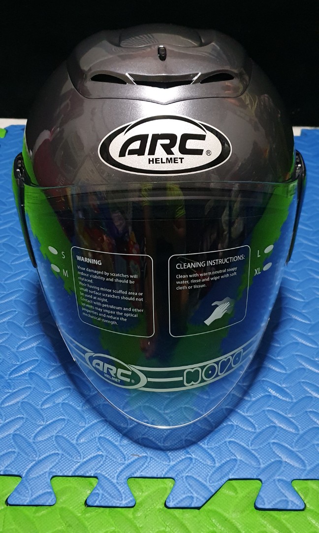 Arc Ritz Helmet Glossy Grey, Motorcycles, Motorcycle Accessories on ...