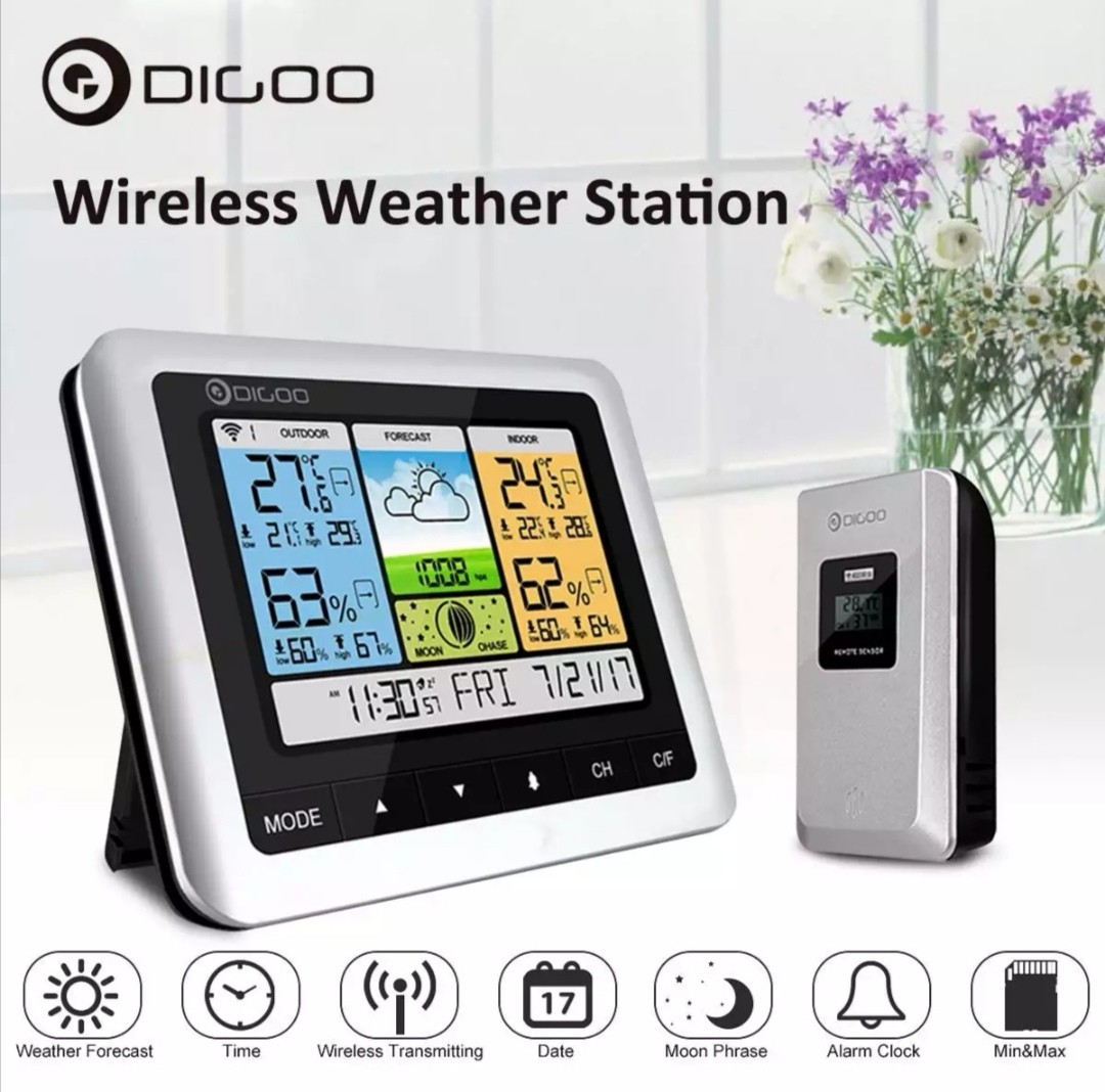 DIGOO colour screen barometer weather station, Mobile Phones & Gadgets ...