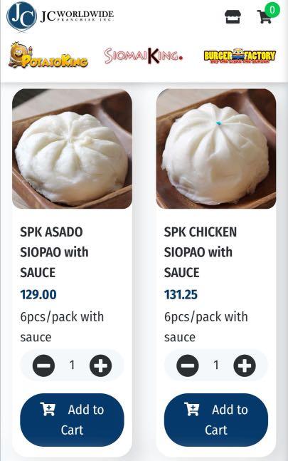 Frozen Products from Siomai King, Siopao King, Potato King and Noodle ...