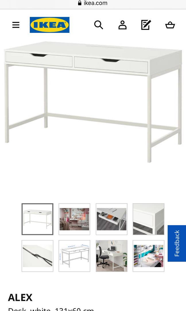 IKEA Alex Study Table, Furniture & Home Living, Furniture, Tables ...