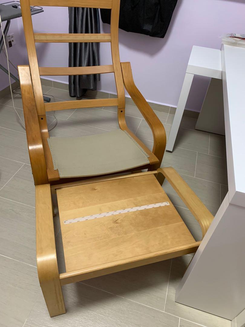 IKEA Poang chair frame, Furniture & Home Living, Furniture, Chairs on ...