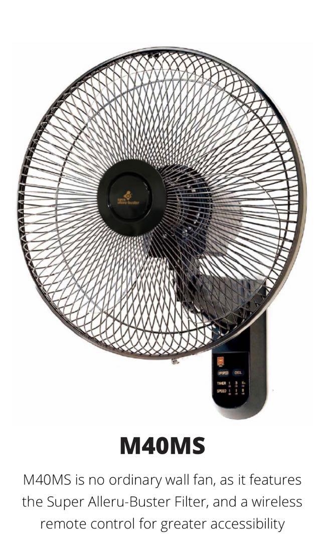 KDK M40MS 16” Wallfan with Remote, Furniture & Home Living, Lighting ...