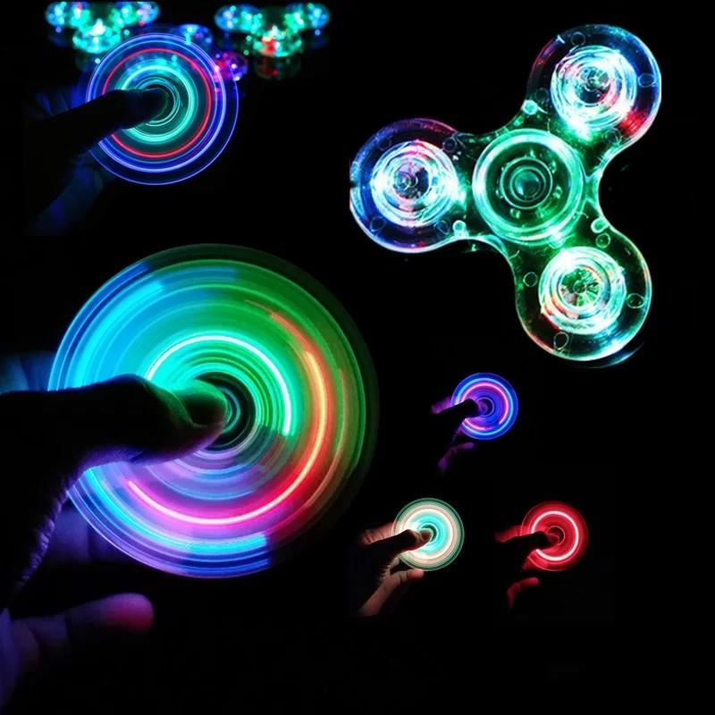 Luminous RGB LED Fidget Spinner, Everything Else on Carousell