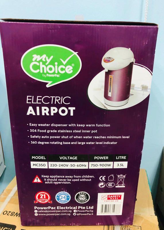 My Choice -PowerPac 3.5L Electric Airpot with Stainless Steel (MC350 ...