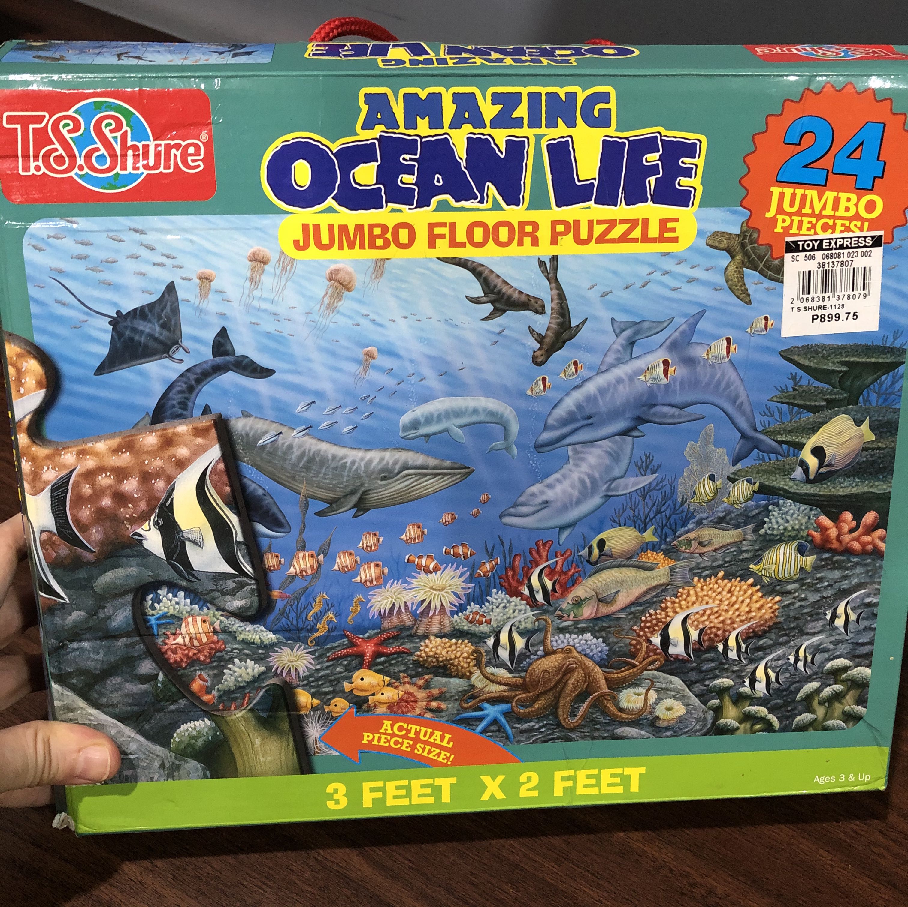 Ocean Life Jumbo Floor Puzzle, Hobbies & Toys, Toys & Games on Carousell