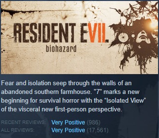 (PC, Steam Code) Resident Evil 7 Biohazard, Video Gaming, Video Games ...