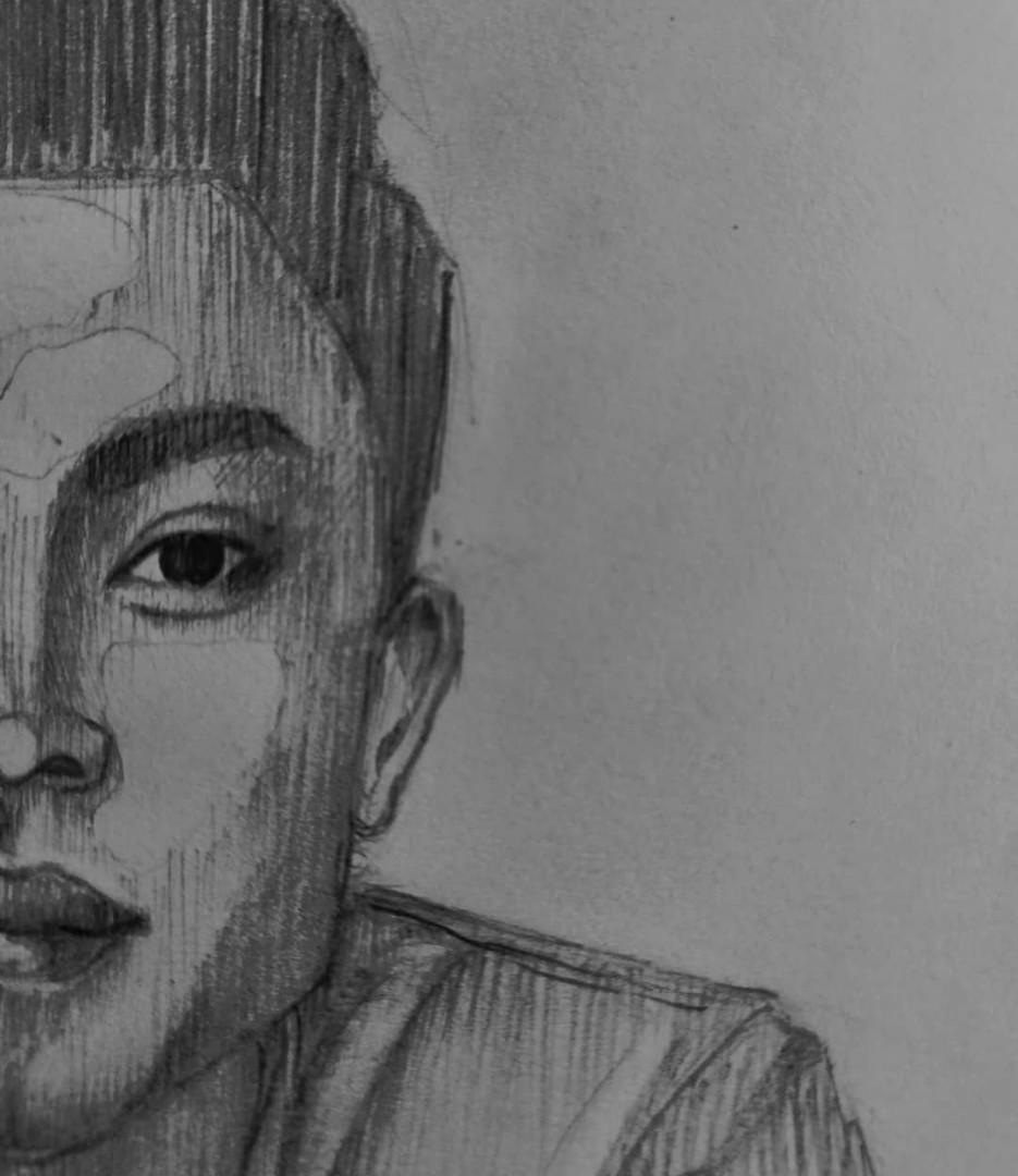 Portrait sketch on half short-bond paper, Hobbies & Toys, Stationary ...
