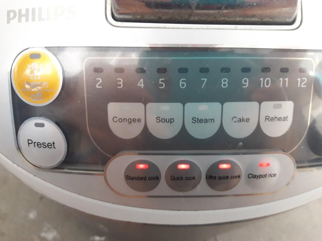 Rice Cooker semi faulty Philips HD 3038, TV & Home Appliances, Kitchen ...
