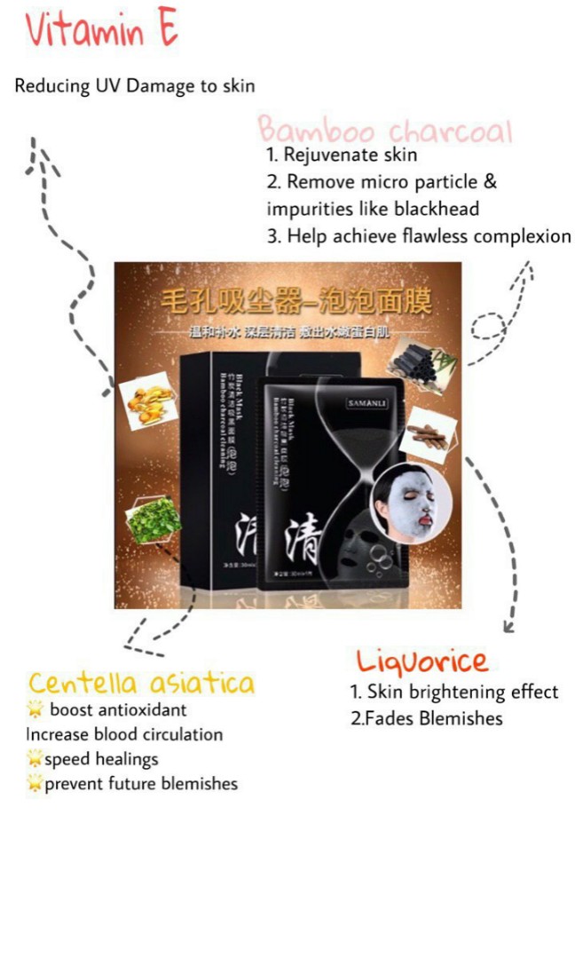 Samanli bubble mask, Beauty & Personal Care, Face, Face Care on Carousell