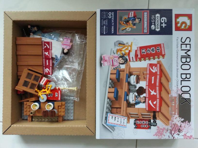 SEMBO BLOCK 61065 to 61068 - Japanese Food Kiosks. (USED, NOT LEGO ...