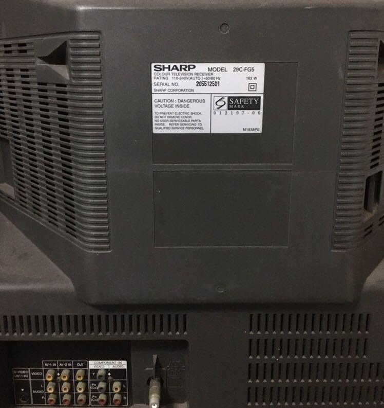 Sharp 29” CRT TV, TV & Home Appliances, TV & Entertainment, TV on Carousell