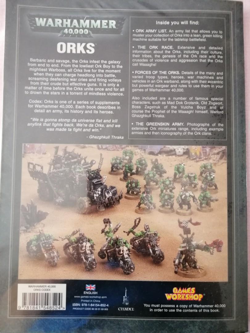 Warhammer 40k Ork Codex, Hobbies & Toys, Toys & Games on Carousell