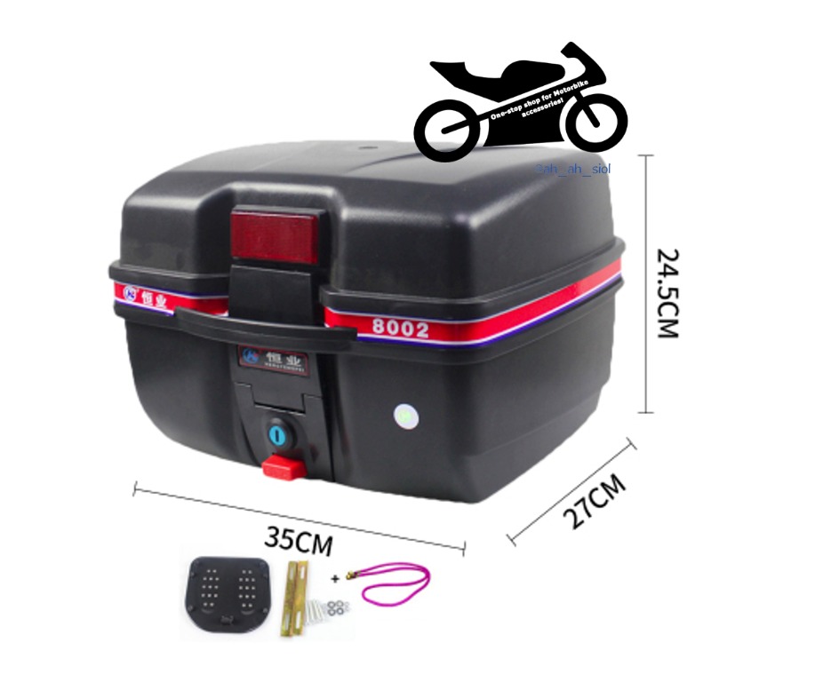 32L Retro Motorbike Top Box, Motorcycles, Motorcycle Accessories on ...