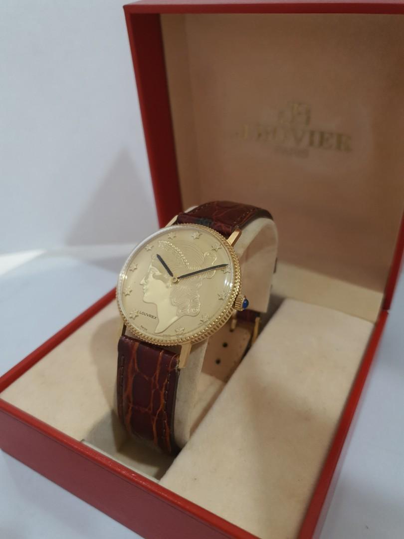 beautiful classic solid gold 14k swiss 1960s vintage louvrex queen head ...