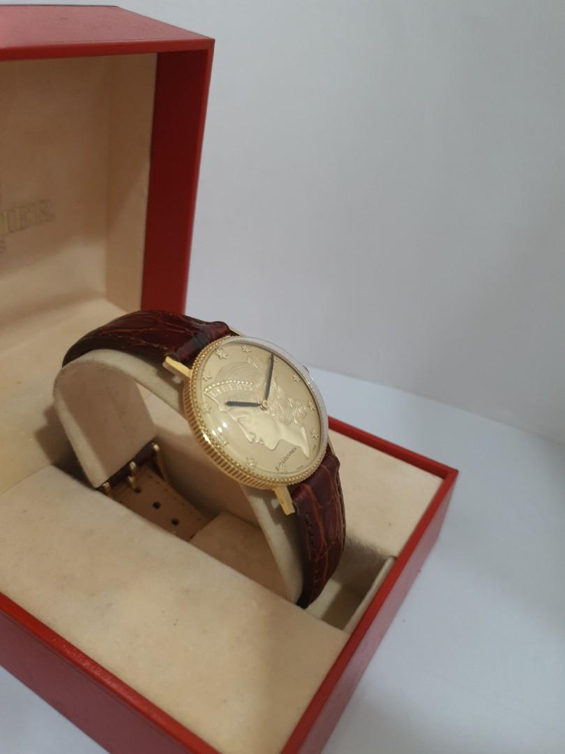 beautiful classic solid gold 14k swiss 1960s vintage louvrex queen head ...