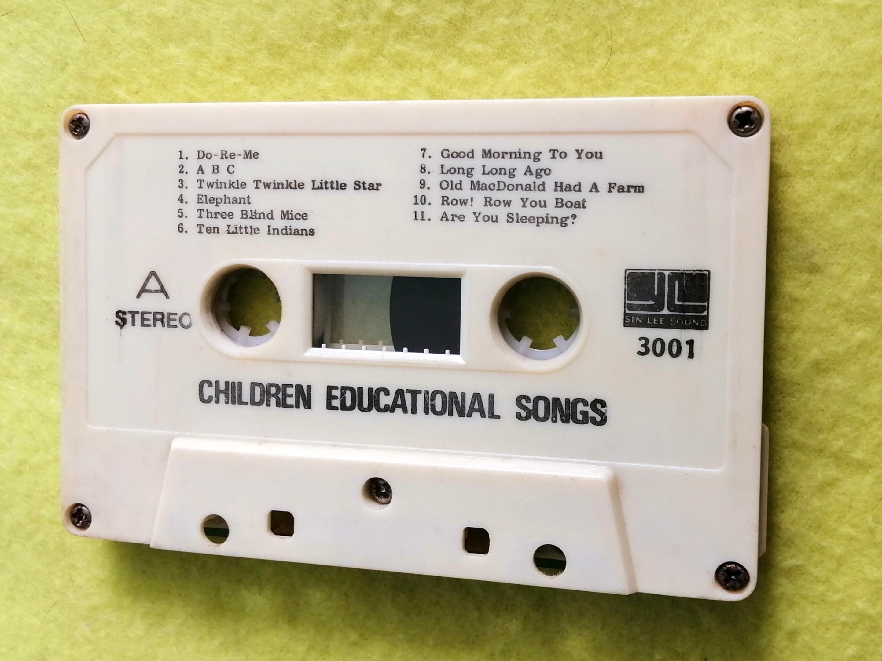 CHILDREN EDUCATIONAL SONGS. Cassette tape not vinyl, Hobbies & Toys ...