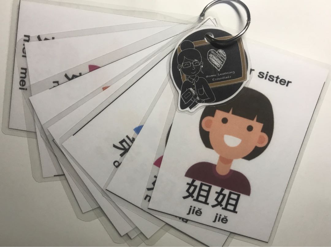 Chinese Flashcard Family, Hobbies & Toys, Toys & Games on Carousell