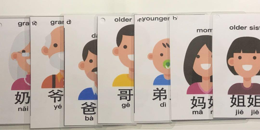 Chinese Flashcard Family, Hobbies & Toys, Toys & Games on Carousell