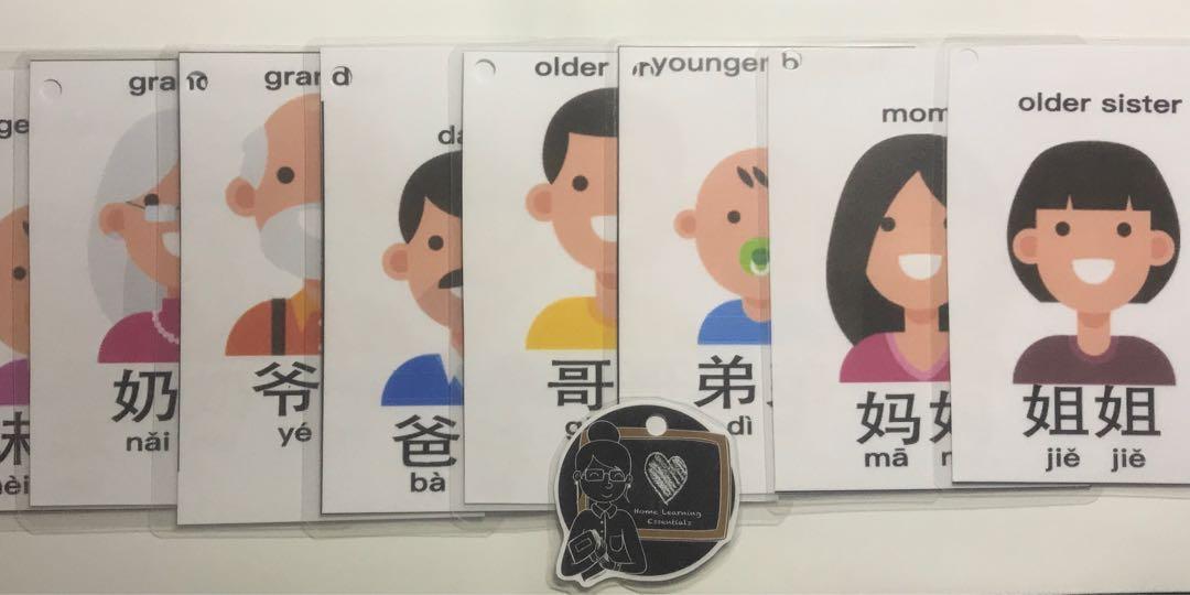 Chinese Flashcard Family, Hobbies & Toys, Toys & Games on Carousell