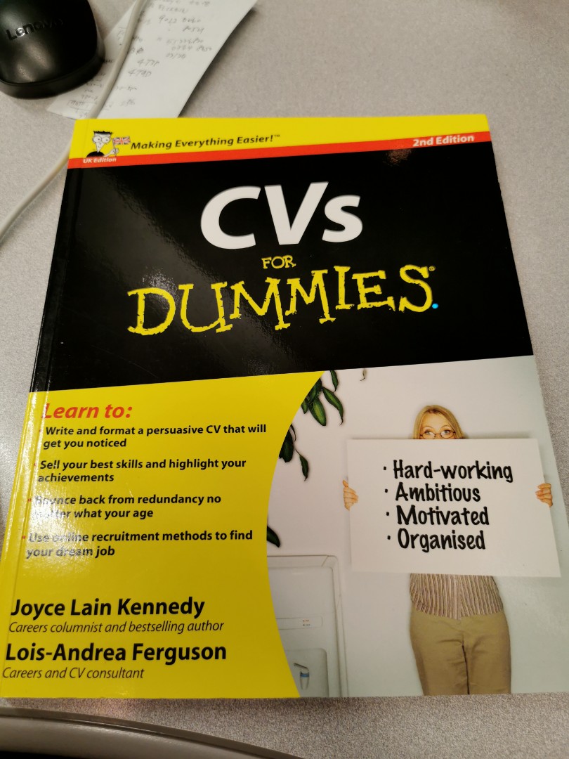 CV for Dummies, 書本 & 文具, 雜誌及其他 - Carousell