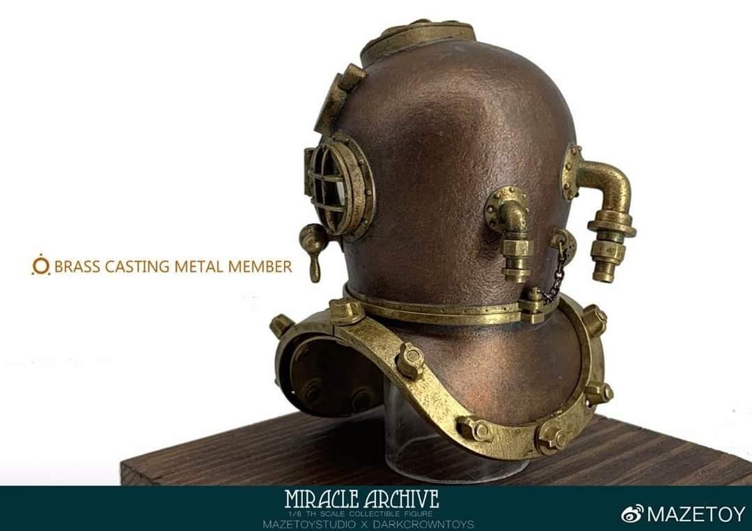 STOCK Deep Sea Diver Steampunk Copper Head Darkcrowntoys x Maze toy ...