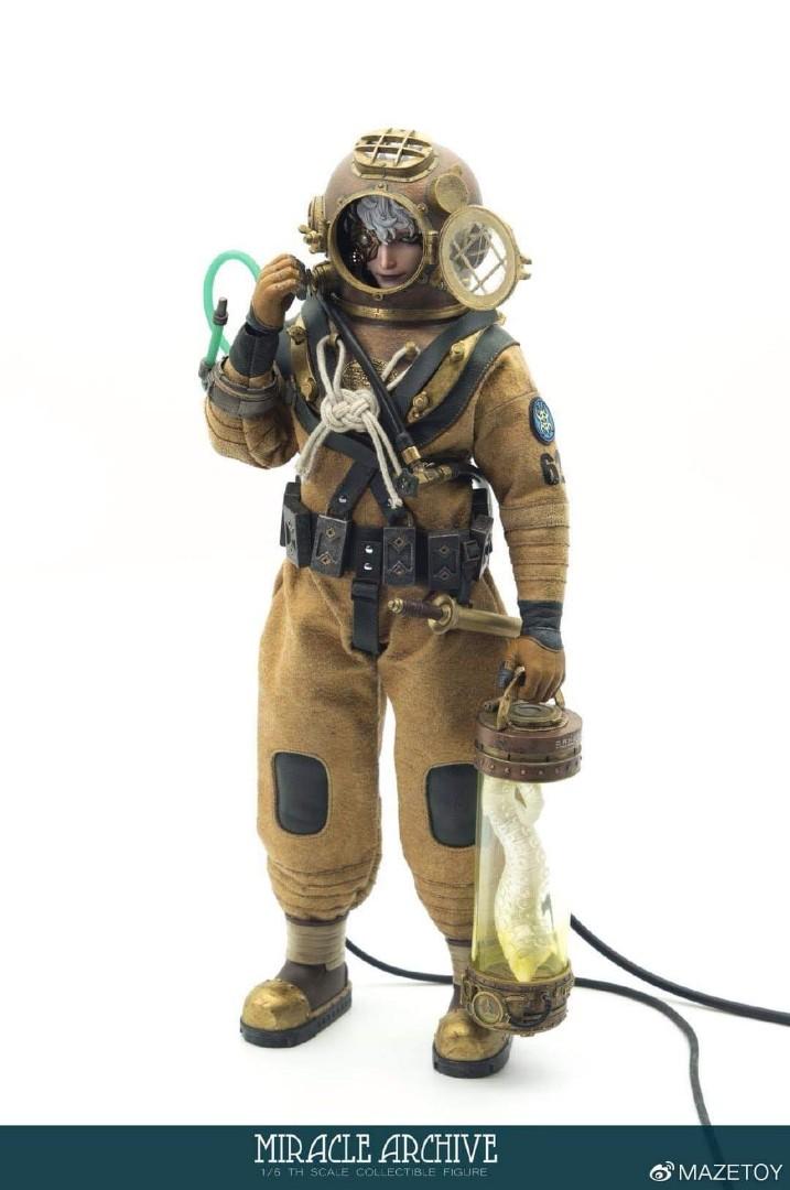STOCK Deep Sea Diver Steampunk Copper Head Darkcrowntoys x Maze toy ...