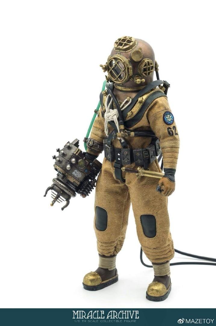 STOCK Deep Sea Diver Steampunk Copper Head Darkcrowntoys x Maze toy ...