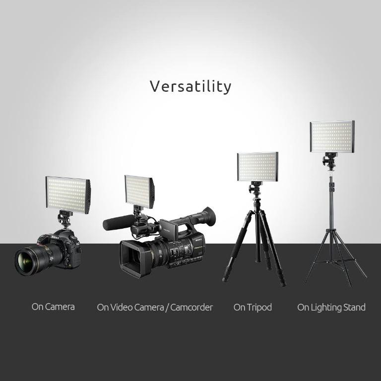 ESDDI LED Camera Video Light, 144 LED BI-Color Temperature, for ...