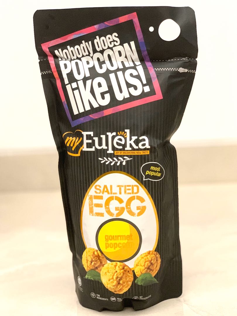 EUREKA POPCORN (Salted Egg Flavour), Makanan & Minuman, Snek di Carousell