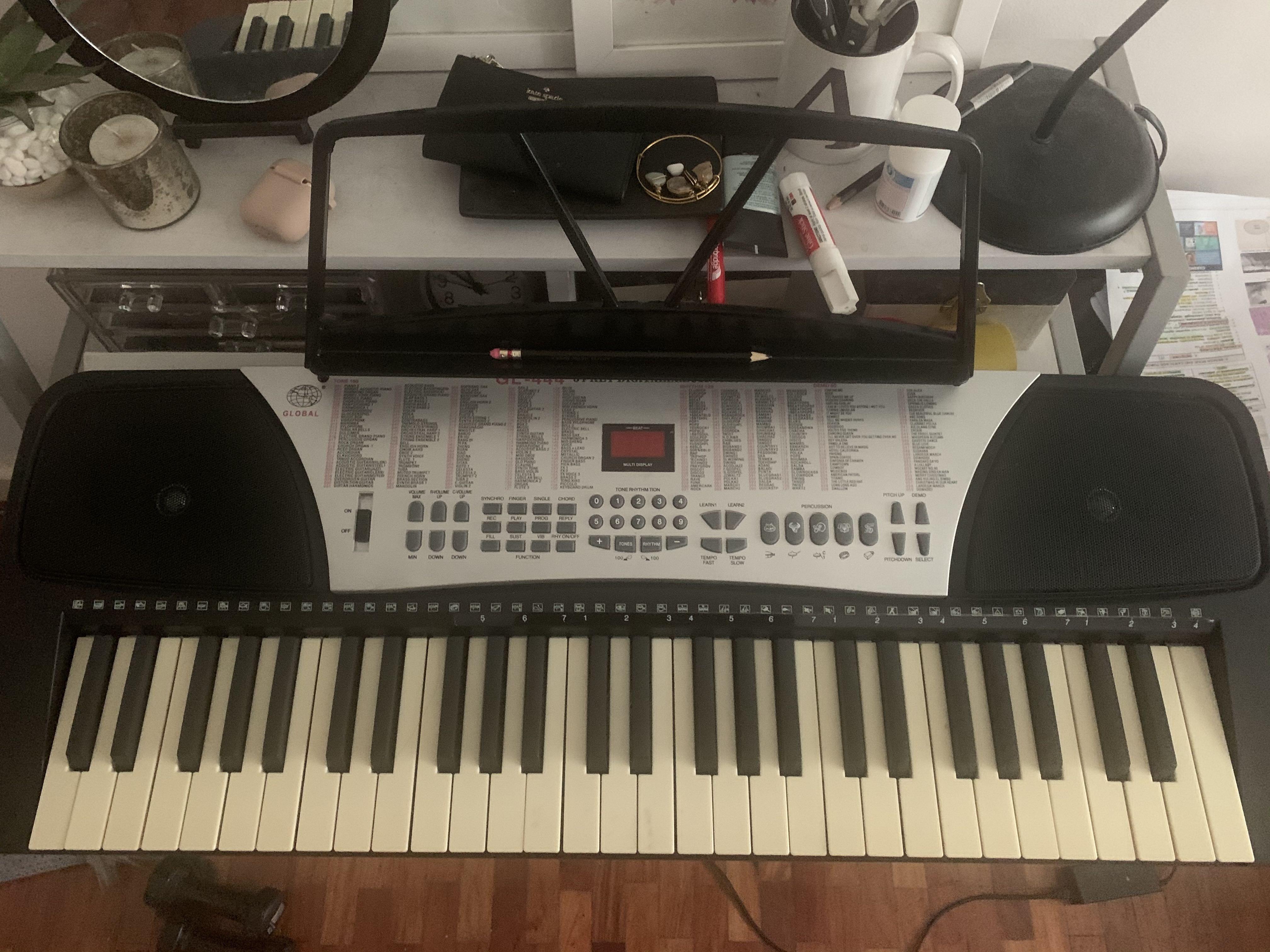 Global GL-444 Electronic Piano Keyboard, Hobbies & Toys, Music & Media, Musical Instruments on ...