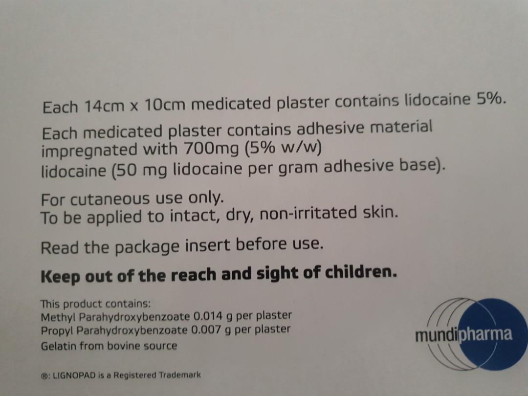 Lignopad medicated plaster, Everything Else on Carousell